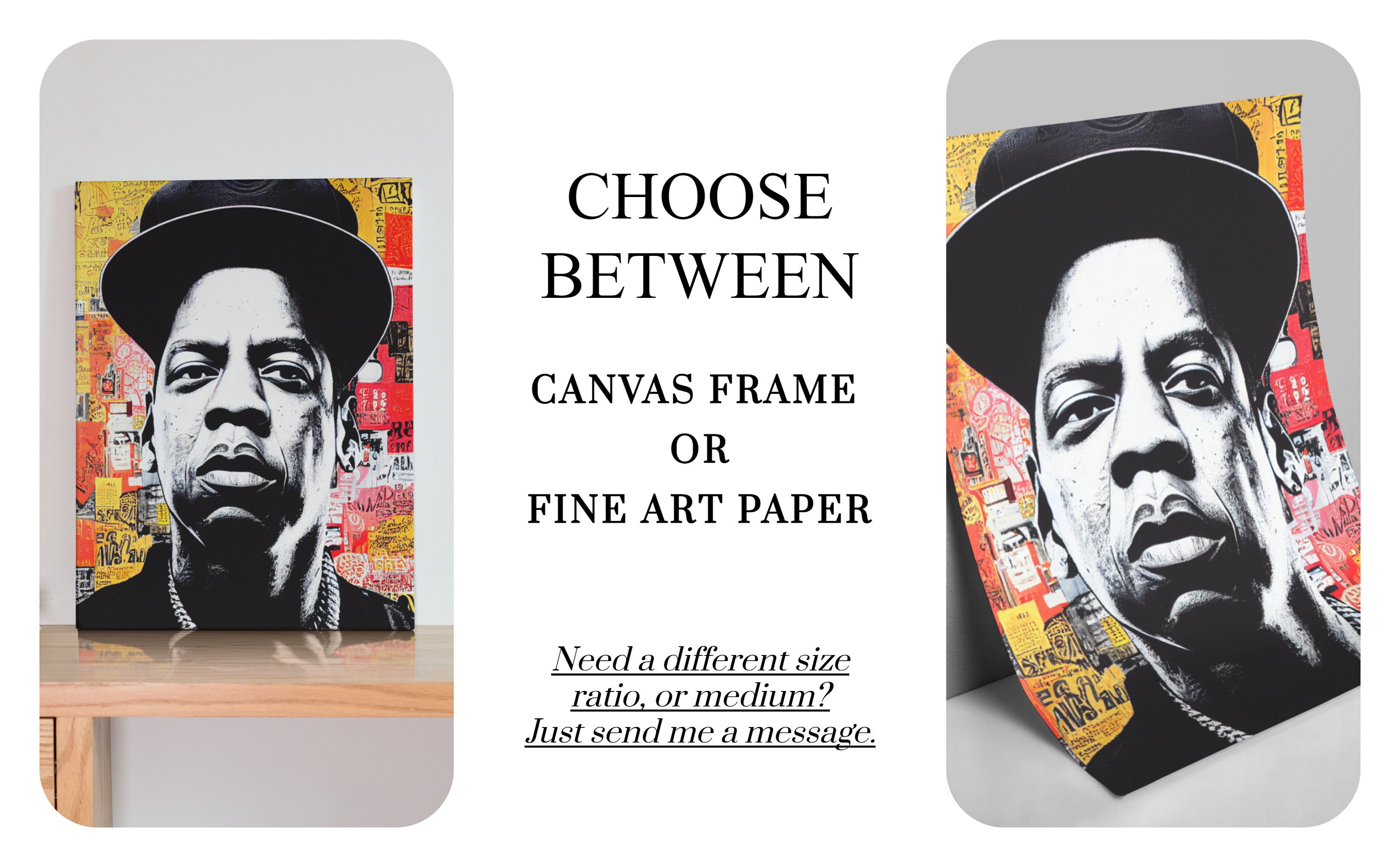 Jay Z Street Art Illustration Art Print Retro Aesthetic Wall - Etsy