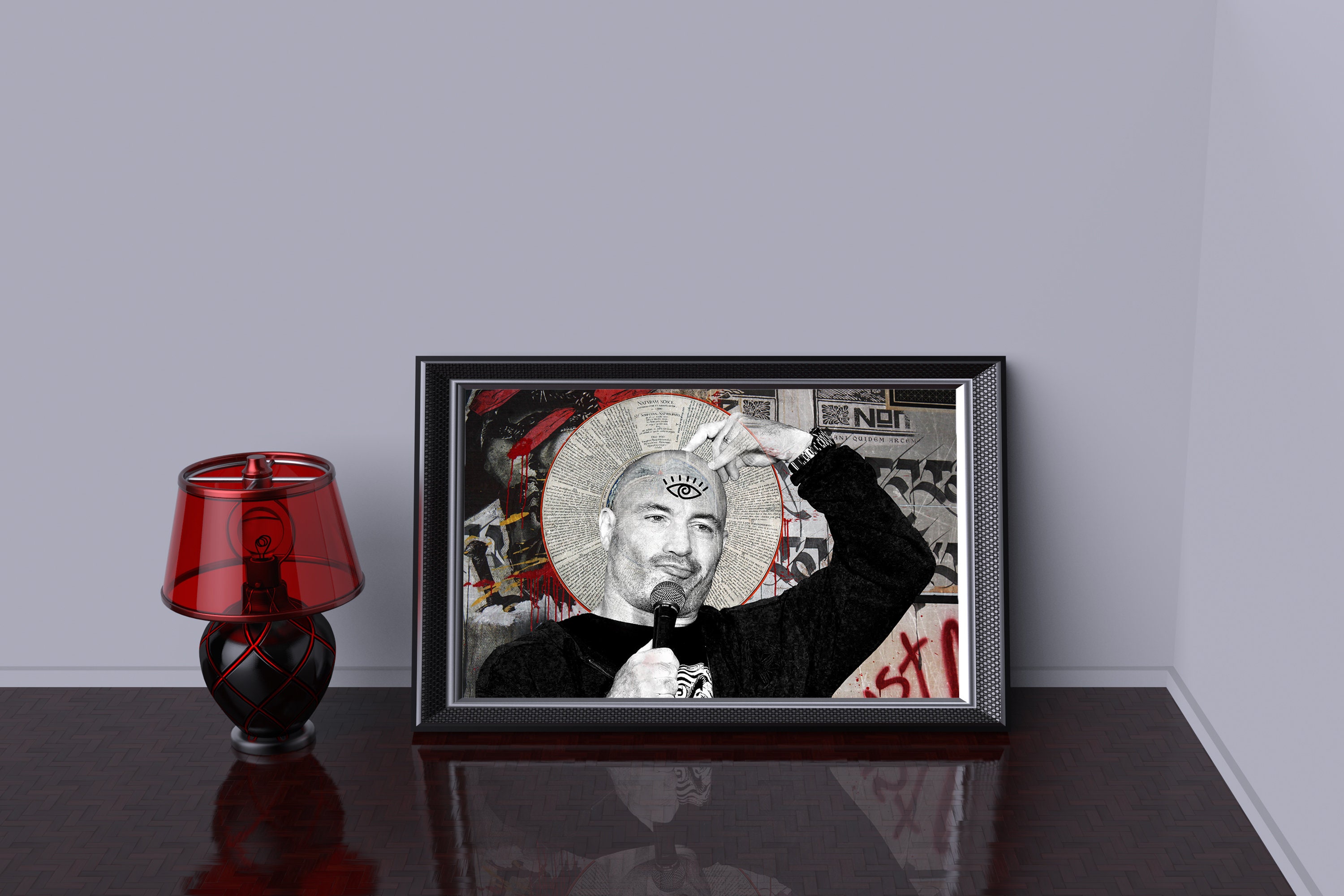 Third Eye Joe Rogan Art Print/ Psychedelic Street Art Wall Décor ...
