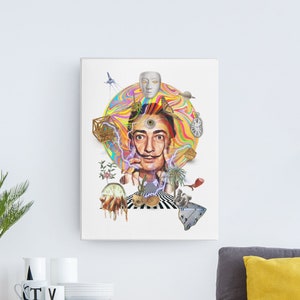 Trippy Psychedelic Salvador Dali Inspired Art Print, Surreal ...