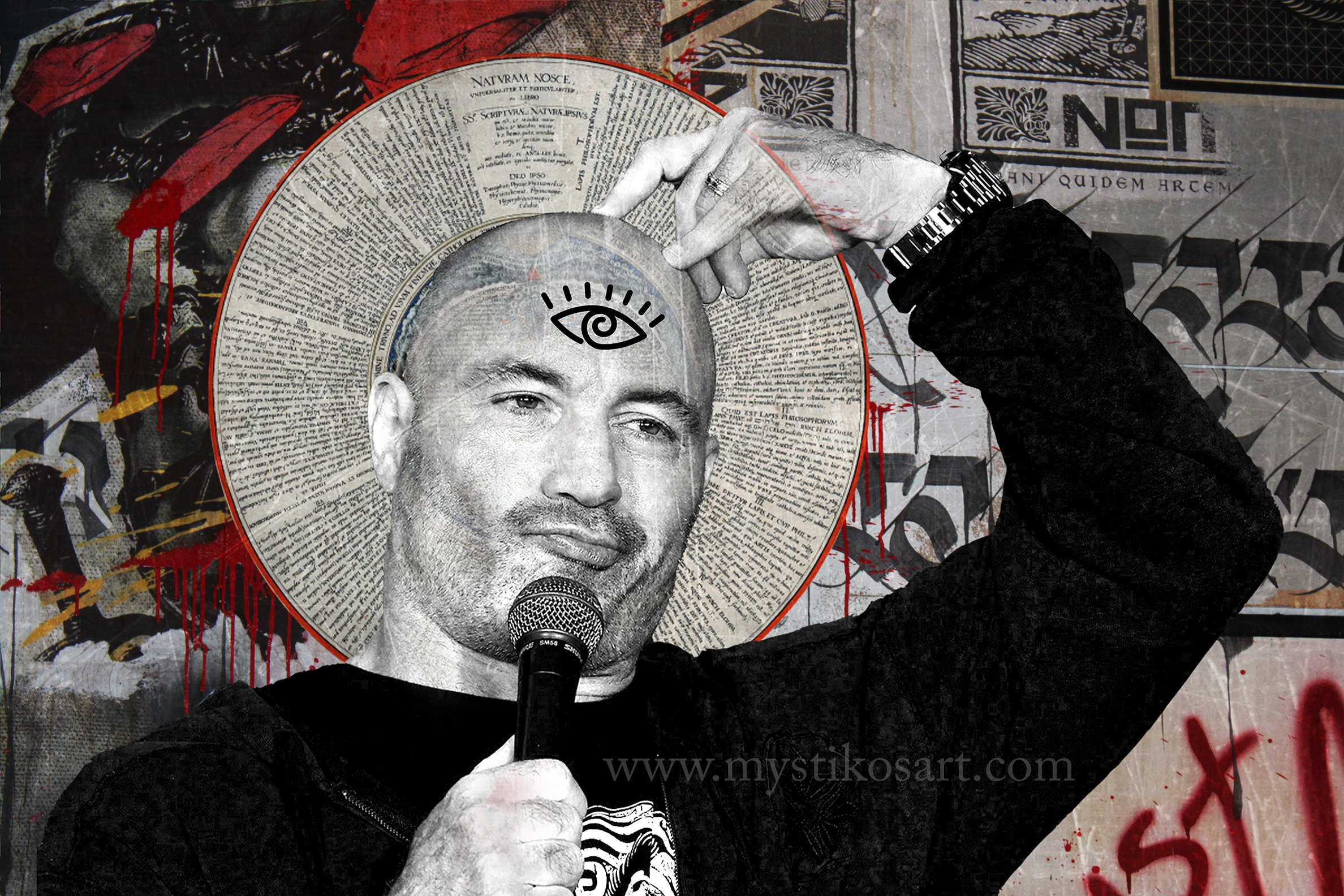Third Eye Joe Rogan Art Print/ Psychedelic Street Art Wall Décor ...