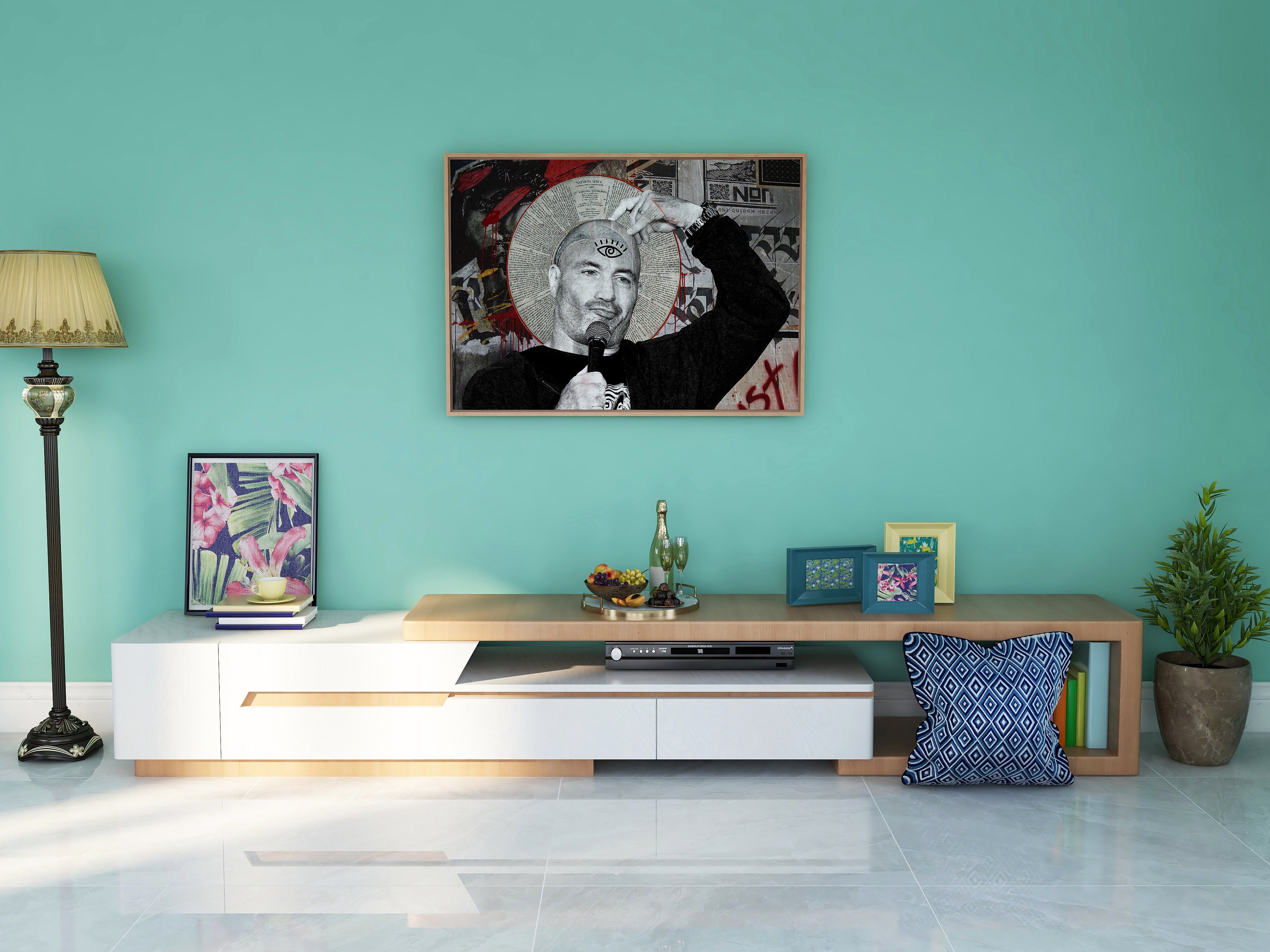 Third Eye Joe Rogan Art Print/ Psychedelic Street Art Wall Décor ...