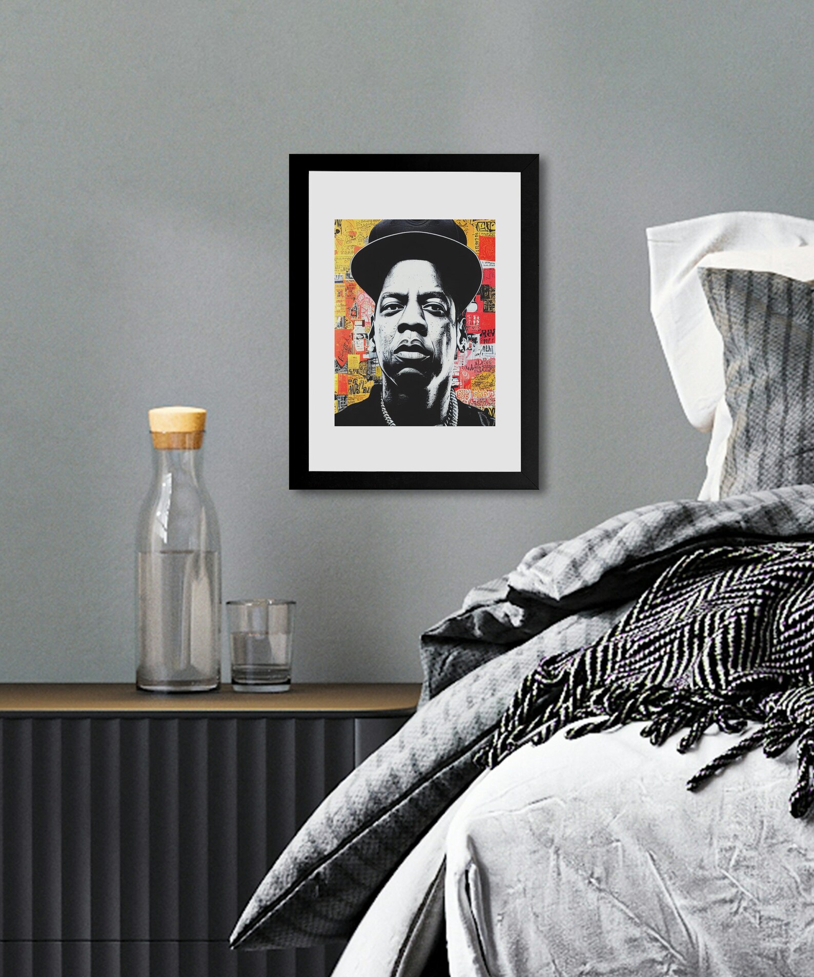 Jay Z Street Art Illustration Art Print Retro Aesthetic Wall - Etsy