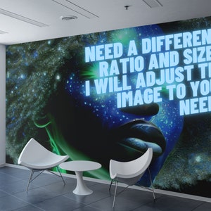 Cosmic Afro Goddess Digital Download Art Print, Instant, Celestial ...