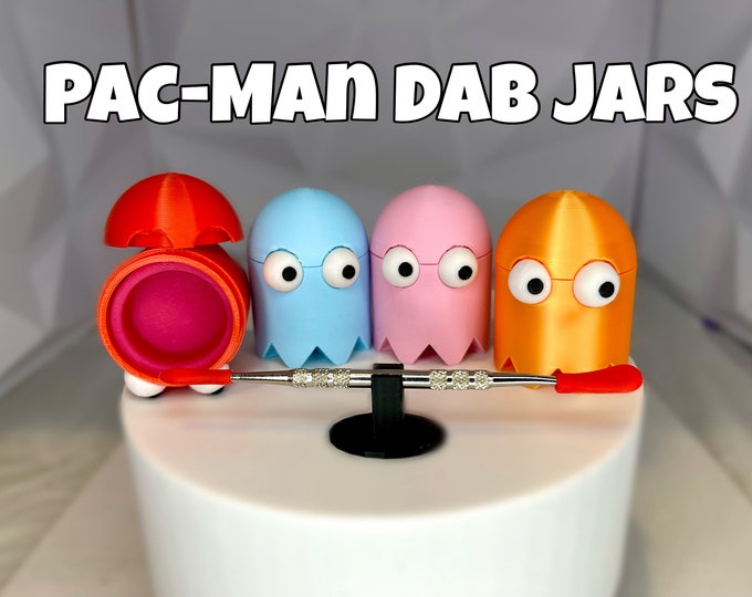 Pac-man Fan Art Dab Jars 5ml Dab Tool Clip Stand Dab Organizer 420 ...