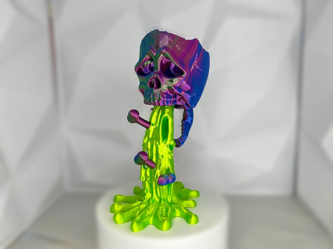 Drunk Skull | Puking Skull | Room Decor | Spooky Decor | Funky Room ...