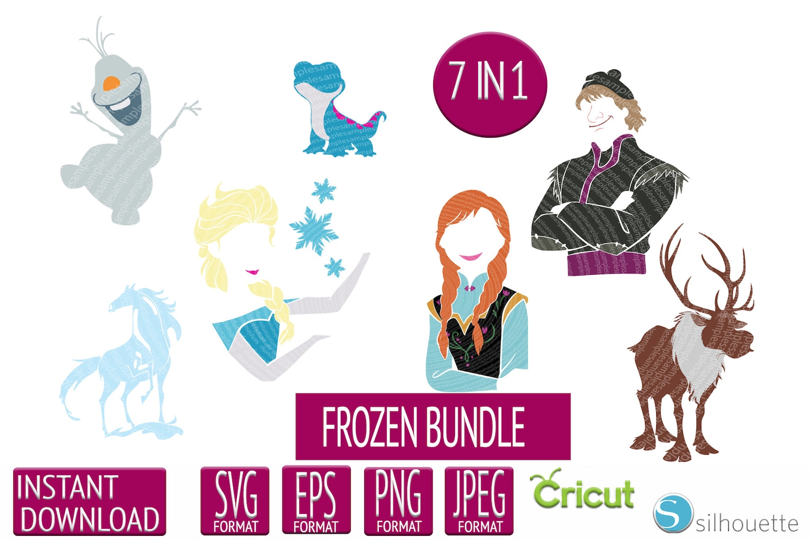 Frozen Elsa Anna Olaf Svg Bundle Elsa Svg Anna Svg Olaf Etsy