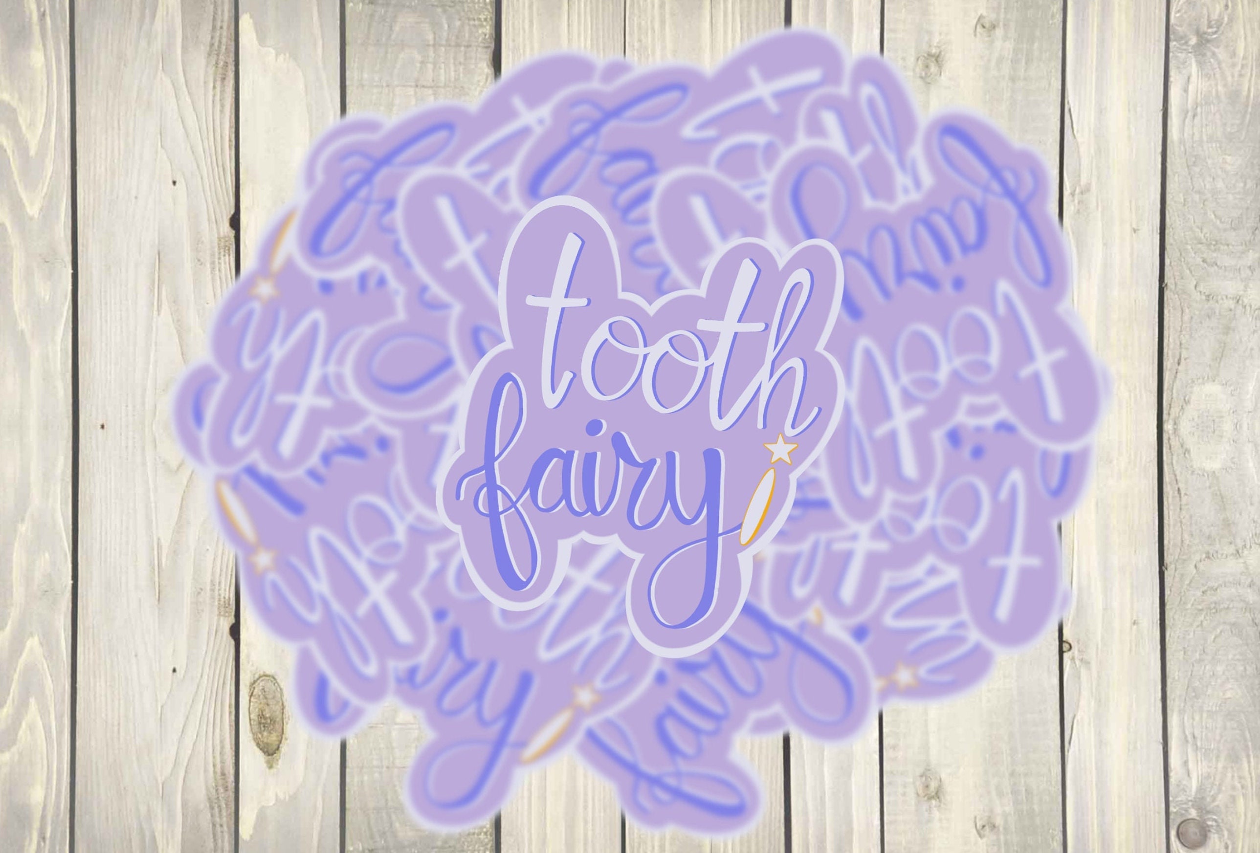 Tooth Fairy Hand-Drawn Calligraphy Die Cut Sticker for Dental | Etsy