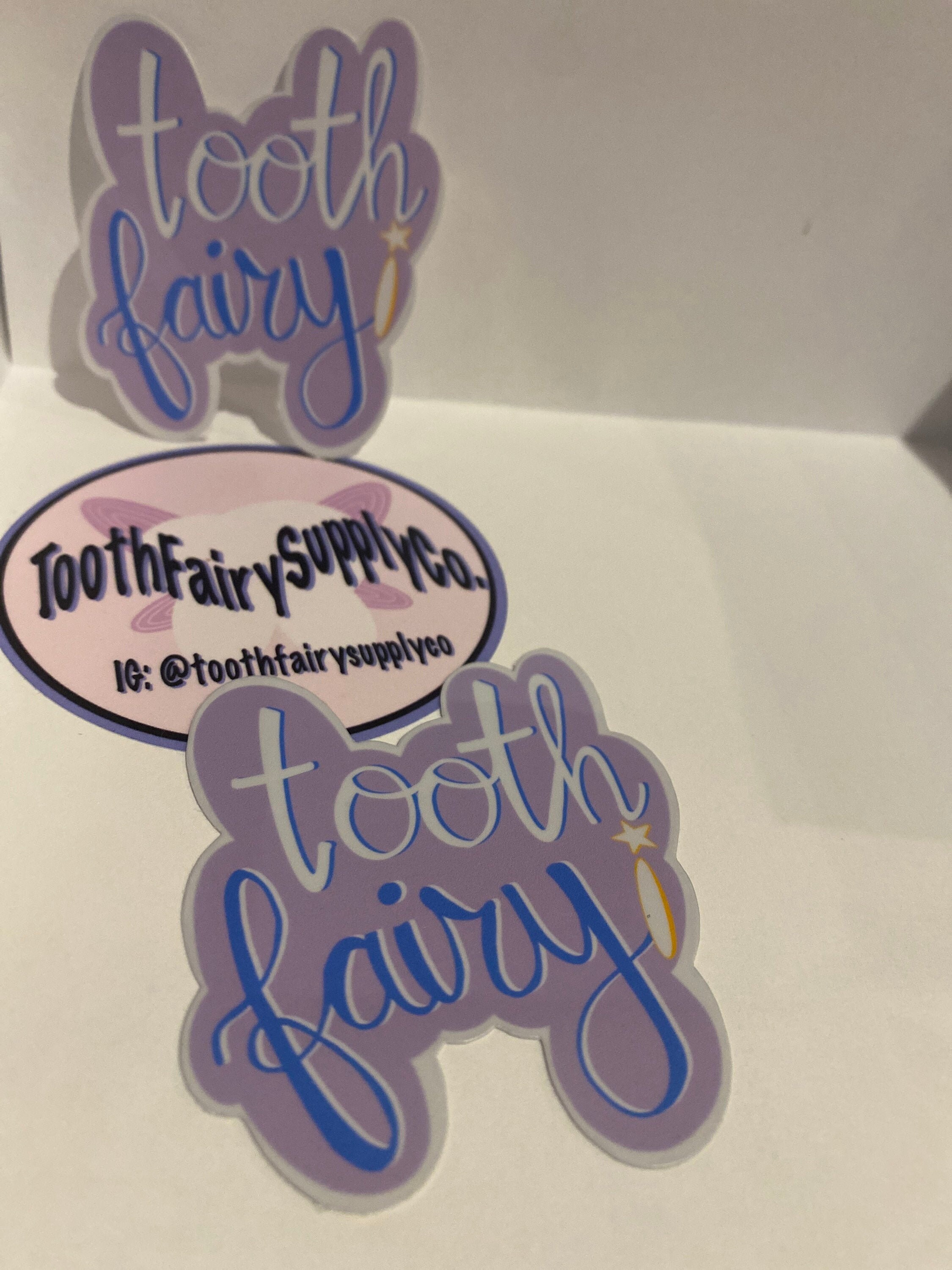Tooth Fairy Hand-Drawn Calligraphy Die Cut Sticker for Dental | Etsy