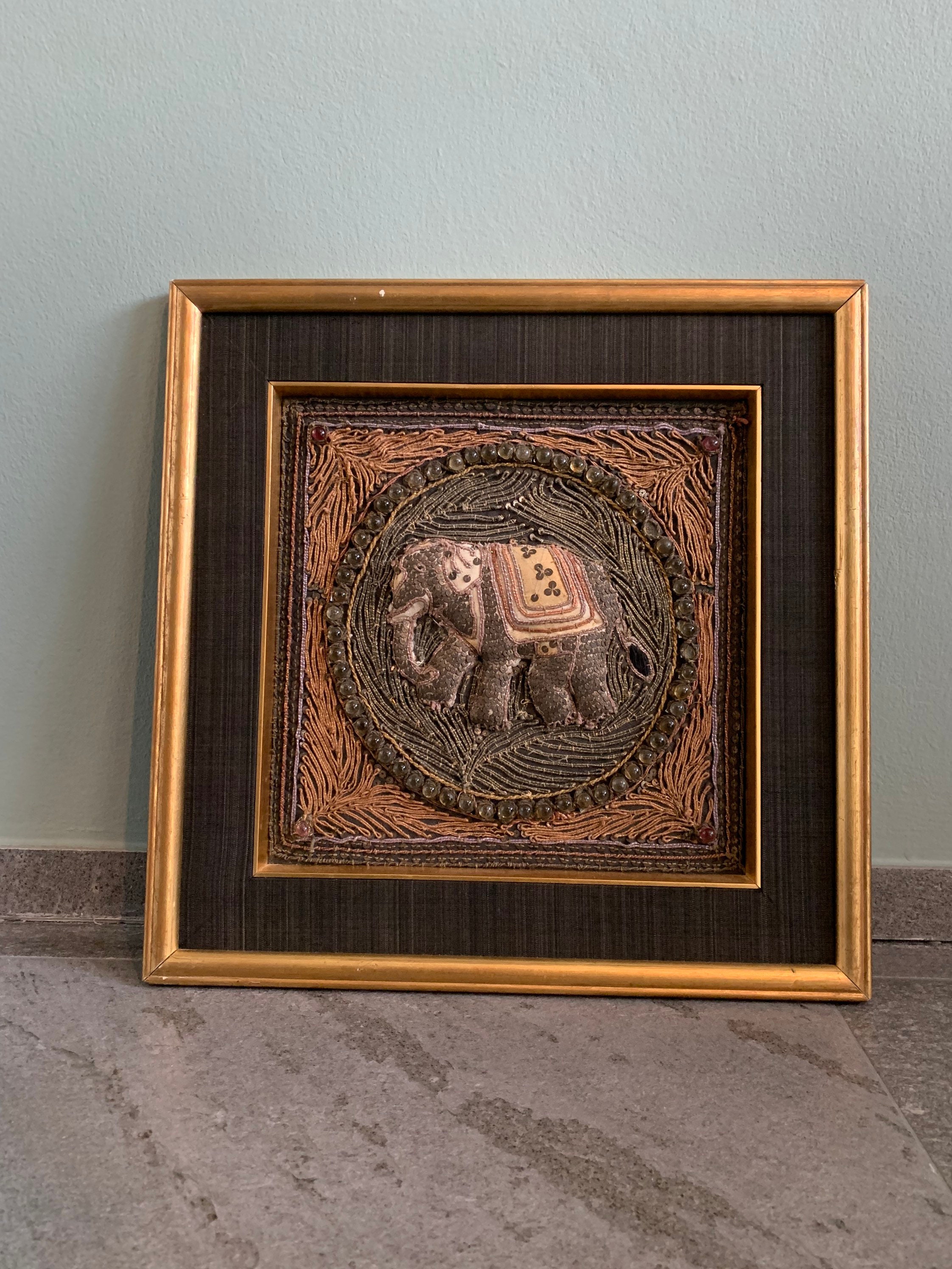 Burmese Kalaga Mural - Elephant - Myanmar - Probably Mid Century - Etsy