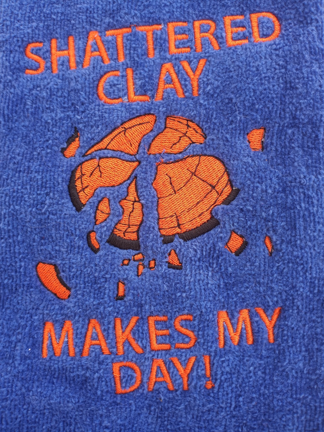 Shooting Towel: Shattered Clay Makes My Day - Etsy