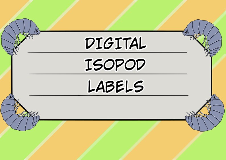 Digital Printable Isopod Labels - Etsy