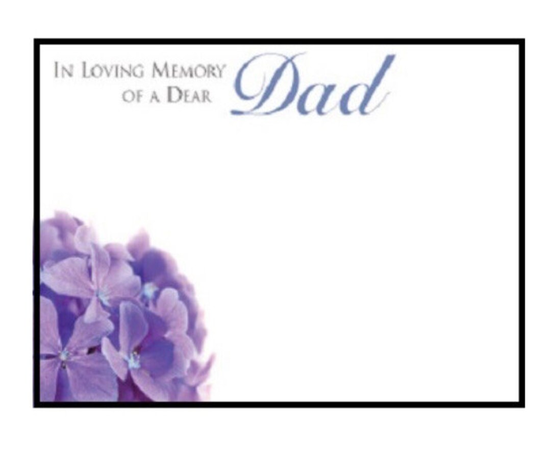 Shredastic DAD Large Funeral Memorial Florist Message Card in Loving ...