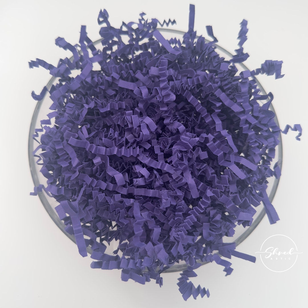 Purple Shredded Paper - Zigzag Crinkle Cut - Shredastic® Hamper Gift ...