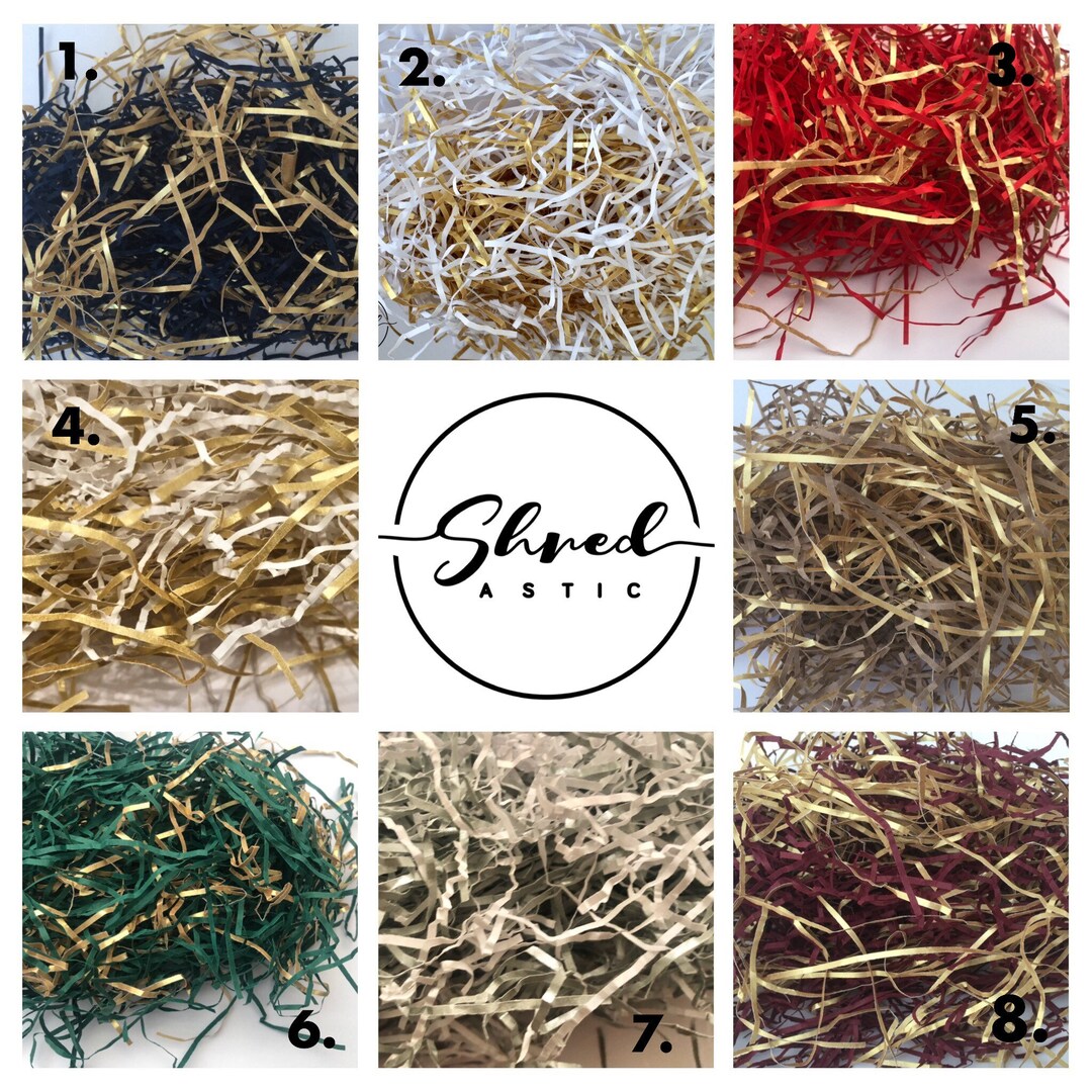 Shredastic® Gold Shredded Paper Hamper Mixes Gift Packaging - Etsy