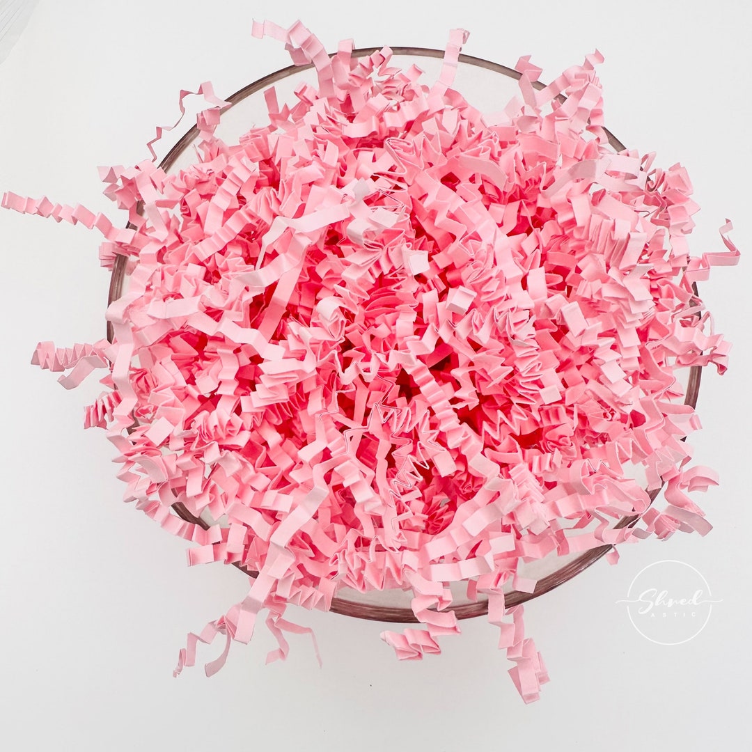 Pale Pink Shredded Paper Zigzag Crinkle Cut Shredastic® Hamper Gift ...
