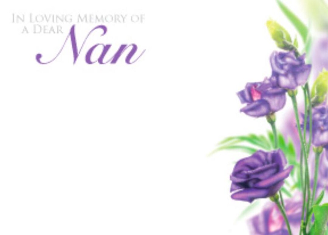 Shredastic NAN in Loving Memory Large Florist Funeral Memorial Message ...