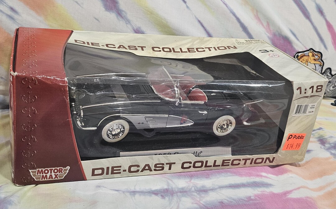 VINTAGE 1958 CORVETTE Die Cast Metal Model Car MOTORMAX - Etsy