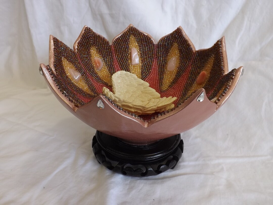 Beaded Gourd Rosegold Color With Rose Quartz, Pink Agate, Pink Opal ...