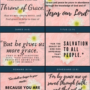 Grace Scripture Cards - Printable PDF File - Instant Download - Digital ...