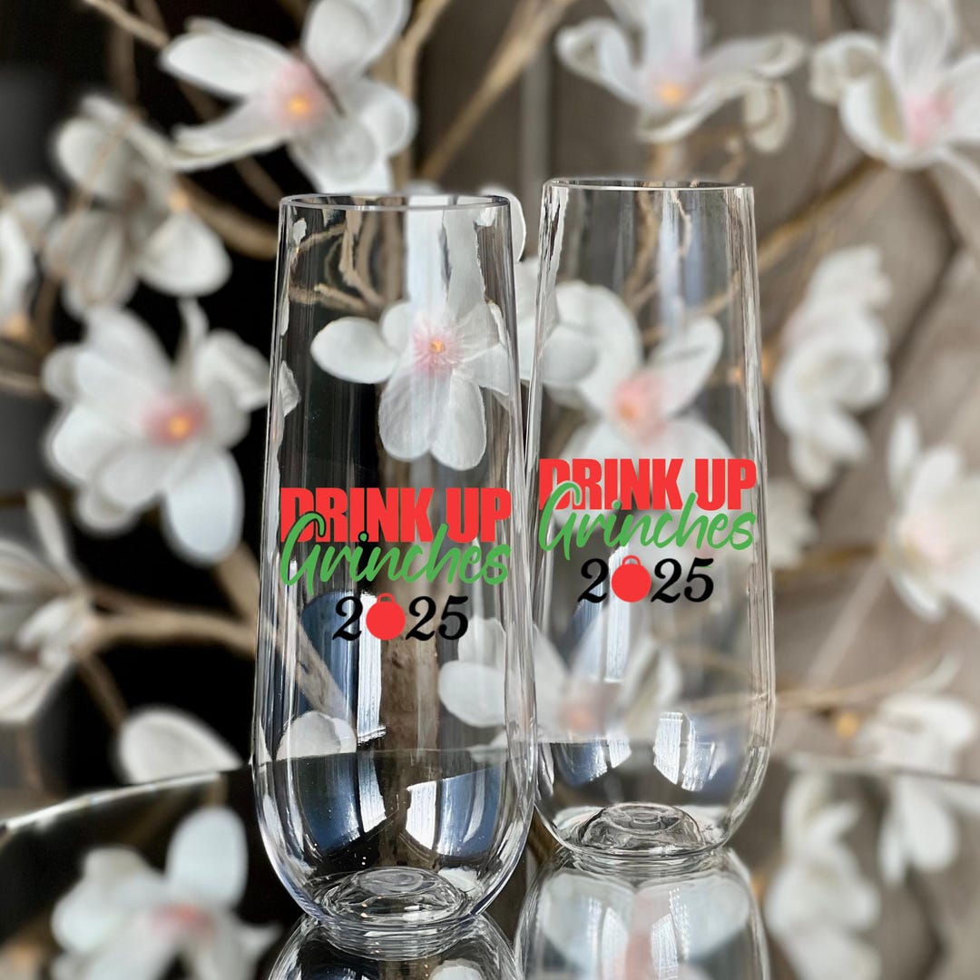 Friendsmas Wine Glass Plastic, Happy Friendsmas Champagne Flutes ...