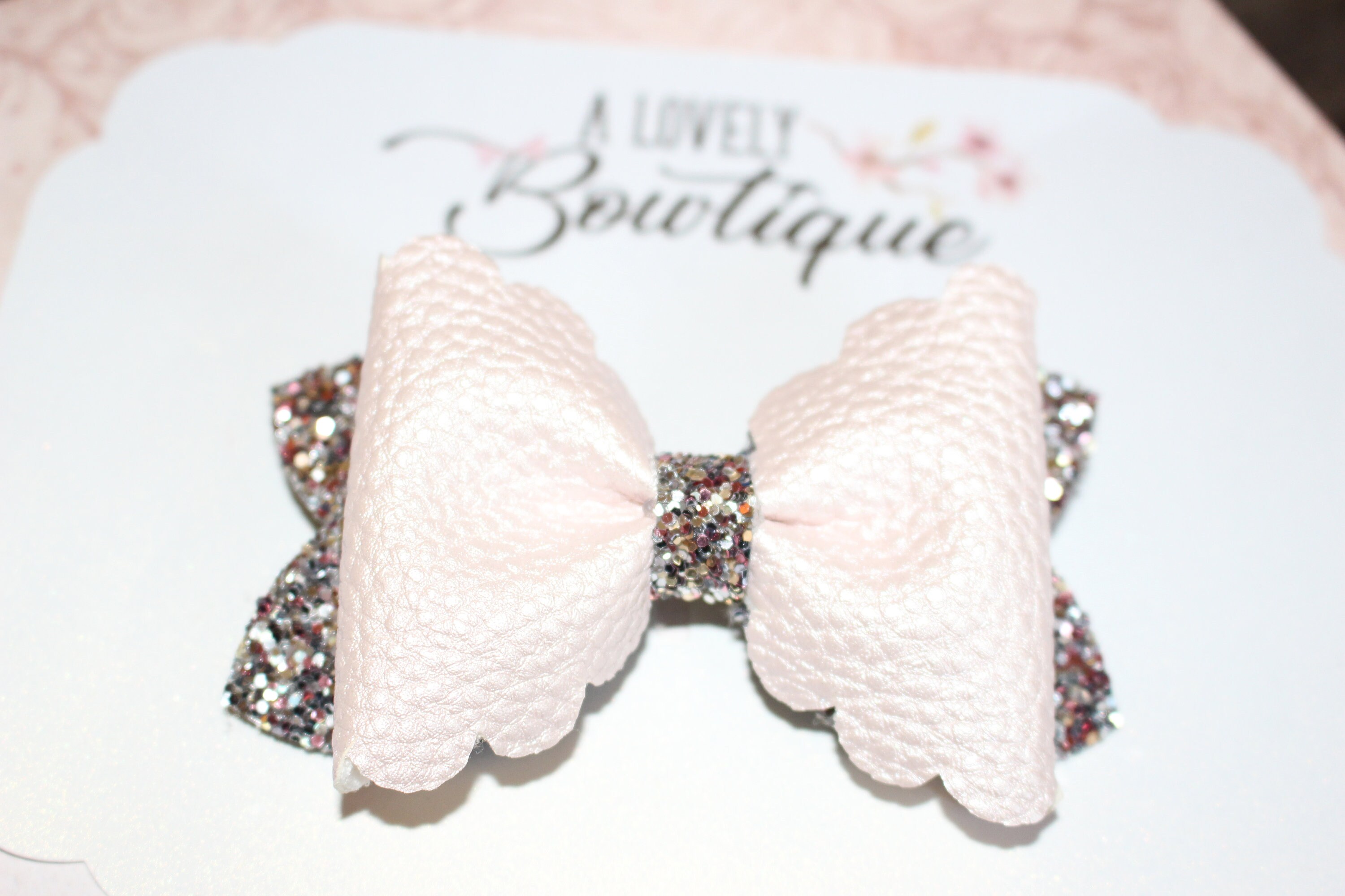 Pink Glitter Bow Light Pink Bow Light Pink Glitter Bow Rose - Etsy