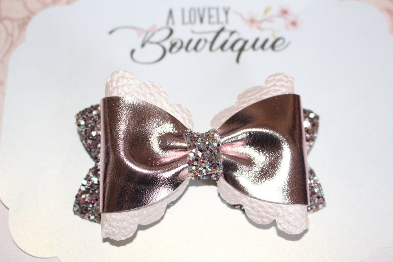 Pink Glitter Bow Light Pink Bow Light Pink Glitter Bow Rose - Etsy