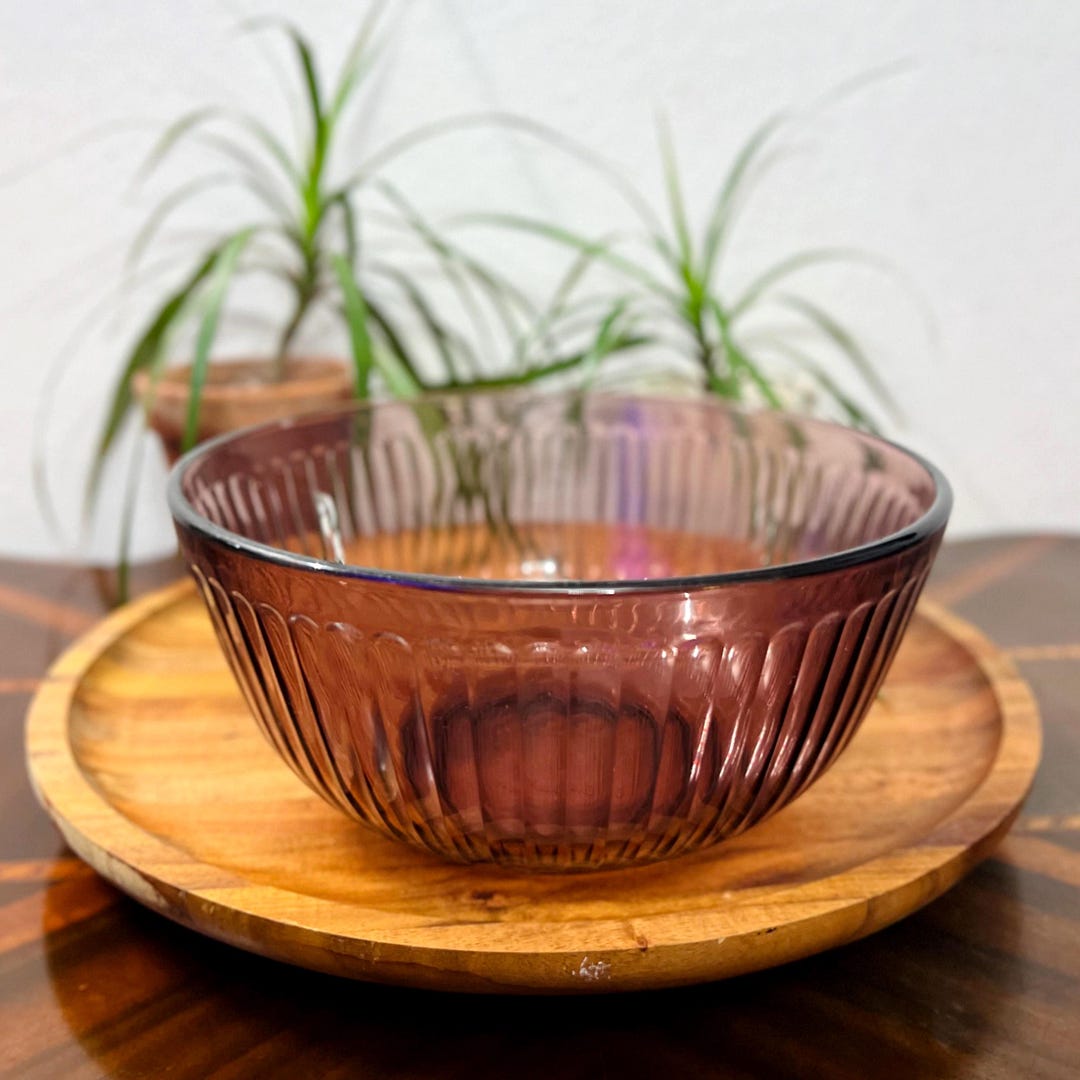 Vintage Pyrex Cranberry Glass Mixing Bowl 10 Cup / 2 Liter – Ribbed ...
