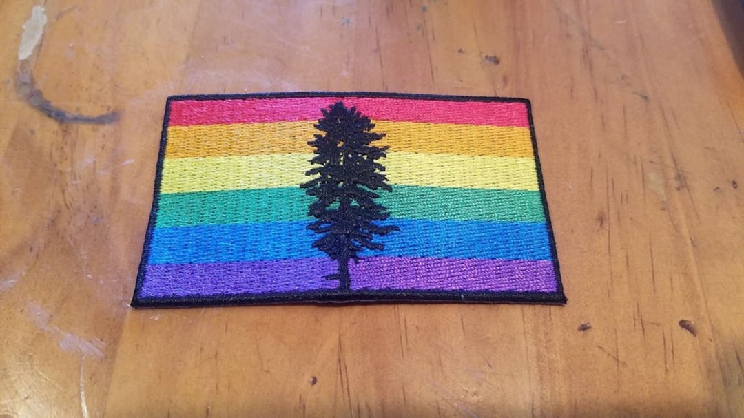 Cascadia Rainbow Pride Iron on Patch - Etsy