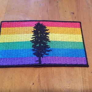 Cascadia Rainbow Pride Iron on Patch - Etsy