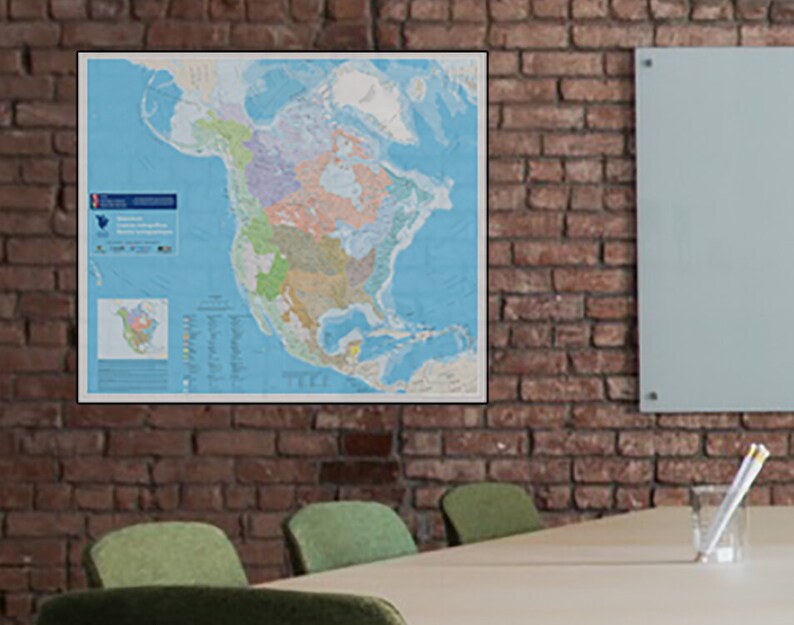 North America Watershed Map - Etsy