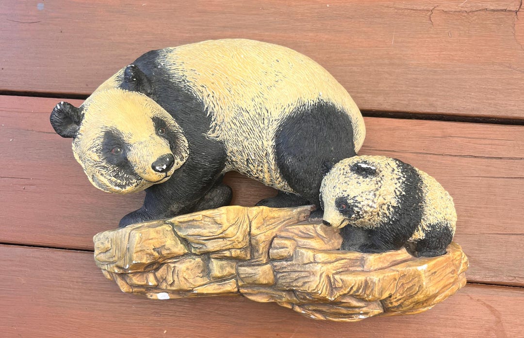 Bosson Panda and Cub Collectable Panda Wall Decor Animal Decor Panda ...