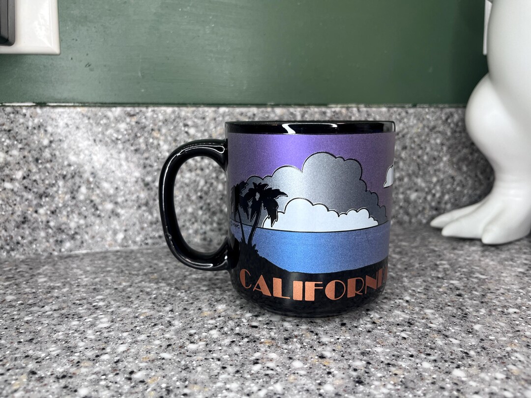 California Mug Metalic Vintage Mug Beach West Coast - Etsy