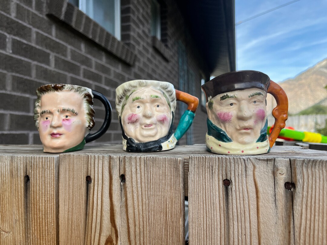 Toby Jugs Air Fern Planter Vintage Ceramics Historical People Set of 3 ...