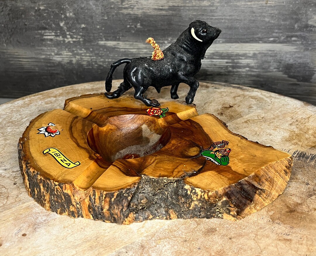 Ashtray Mid Century Ashtray Bull Fighter Ash Tray Ibiza Spain Memento ...