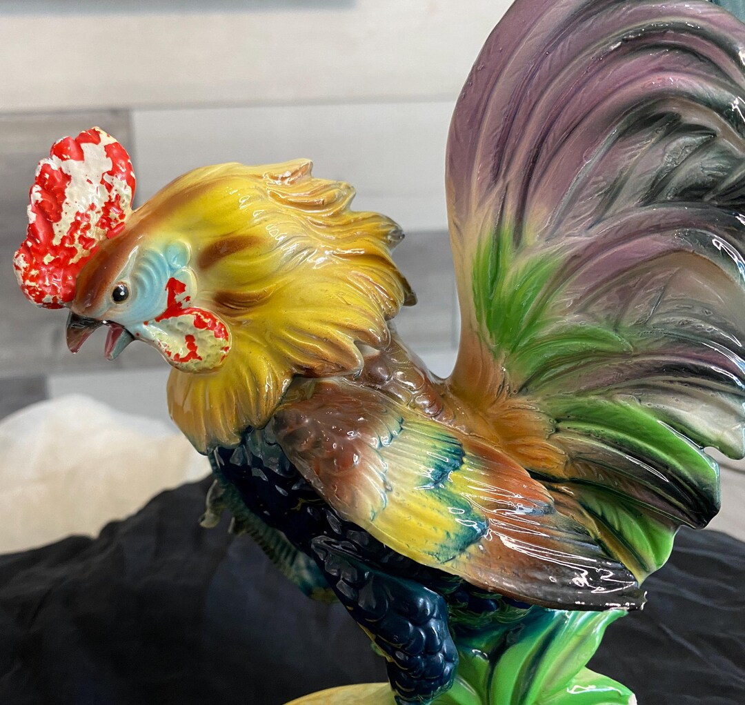 Vintage Rooster Statue: Farmhouse Kitchen Decor - Etsy