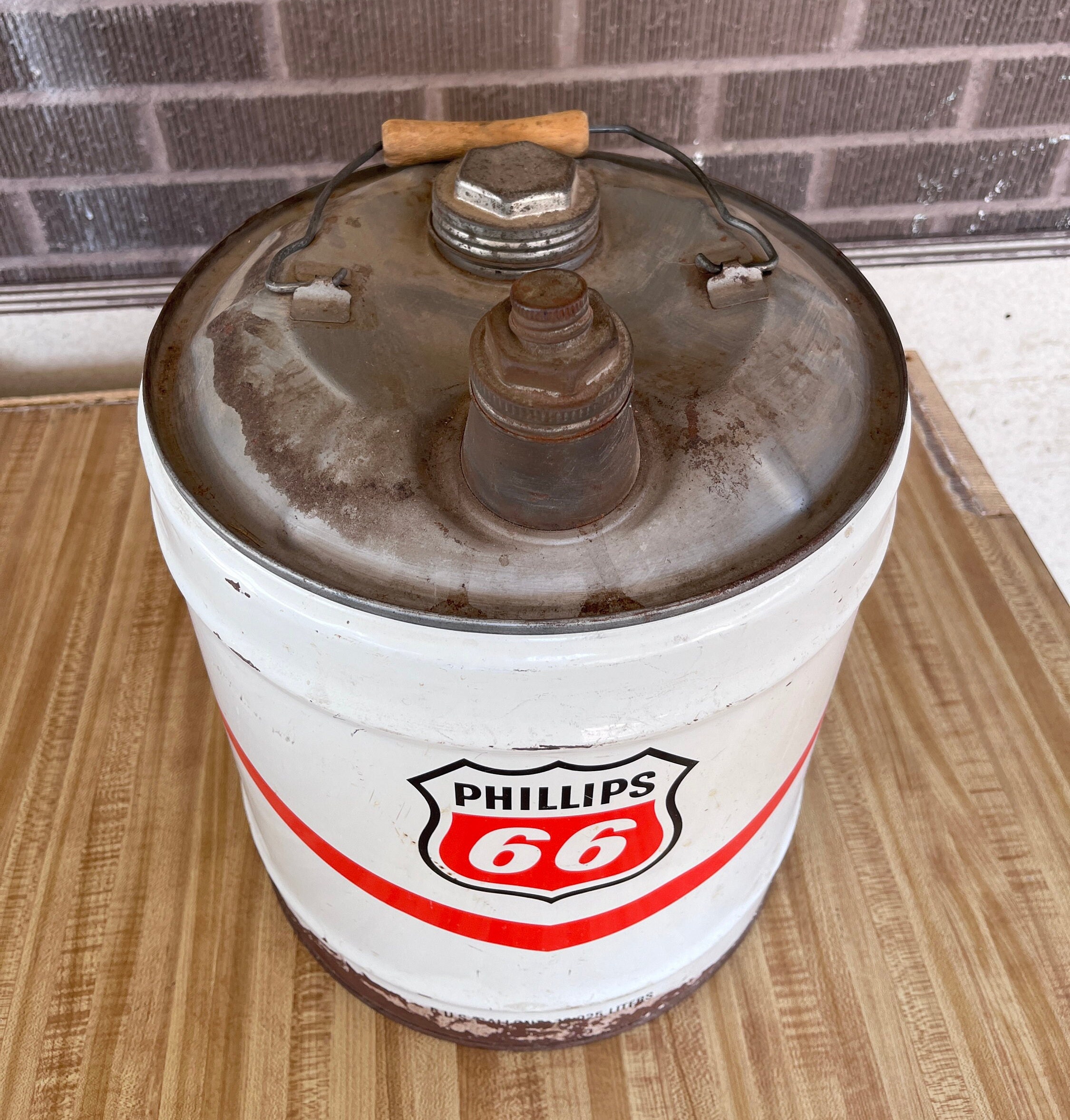 Phillips 66 Lubricating Oil Can Vintage Gas Can Automotive 5 Gallon ...