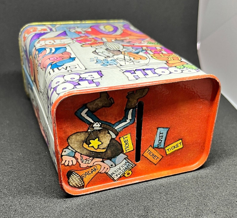 Vintage Metal Coin Bank 70's Toll Booth Highway Patrol Trucker Speed ...