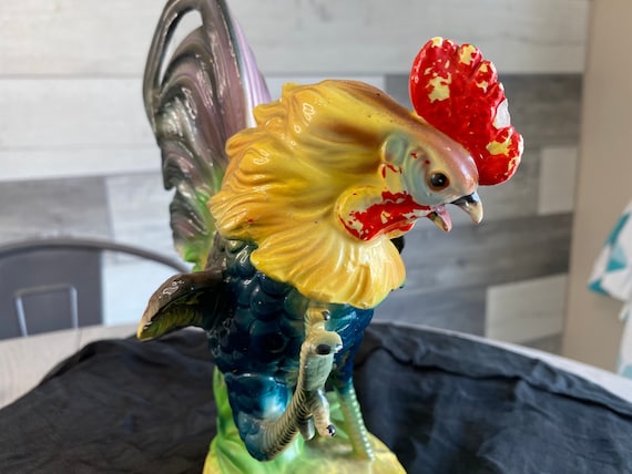 Rooster Statue Vintage Rooster Chickens Farm Country Home - Etsy