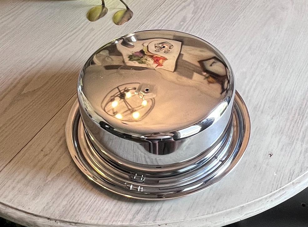 Cake Cover Vintage Cake Saver Metal Shiny Cake Carrier Chrome the ...