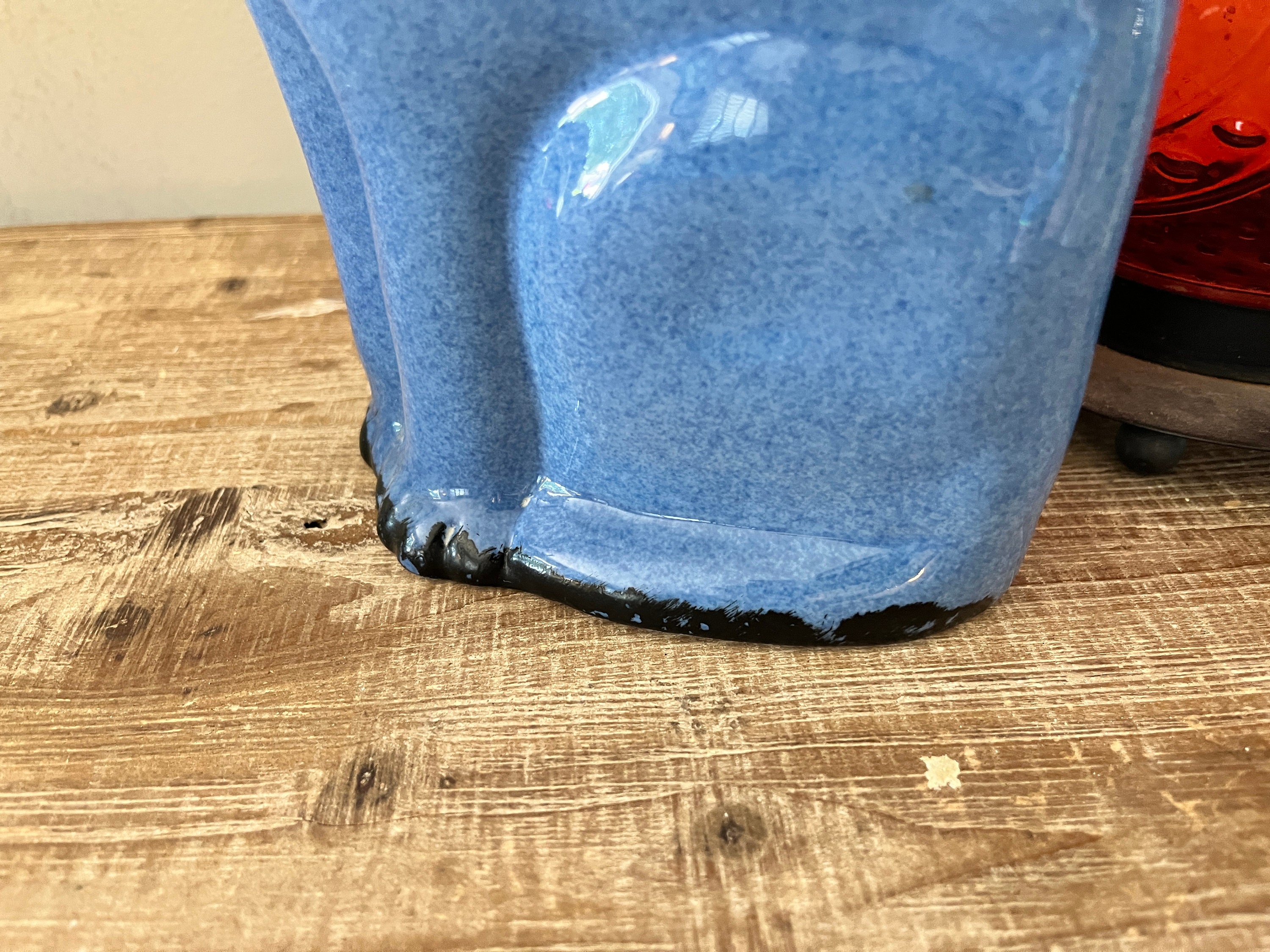 Cat Figurine Blue Calico China - Etsy