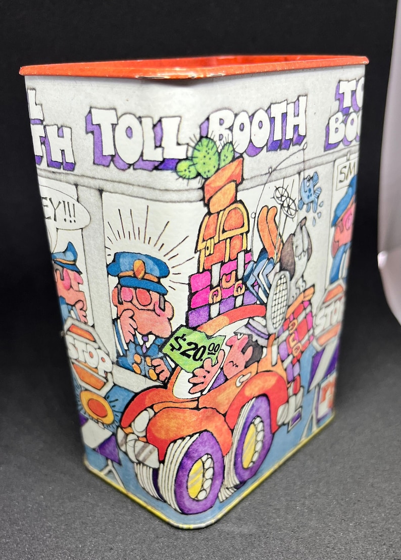 Vintage Metal Coin Bank 70's Toll Booth Highway Patrol Trucker Speed ...