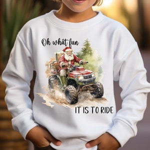 Four Wheelin' Santa PNG: ATV Christmas Digital Design (digital Download ...