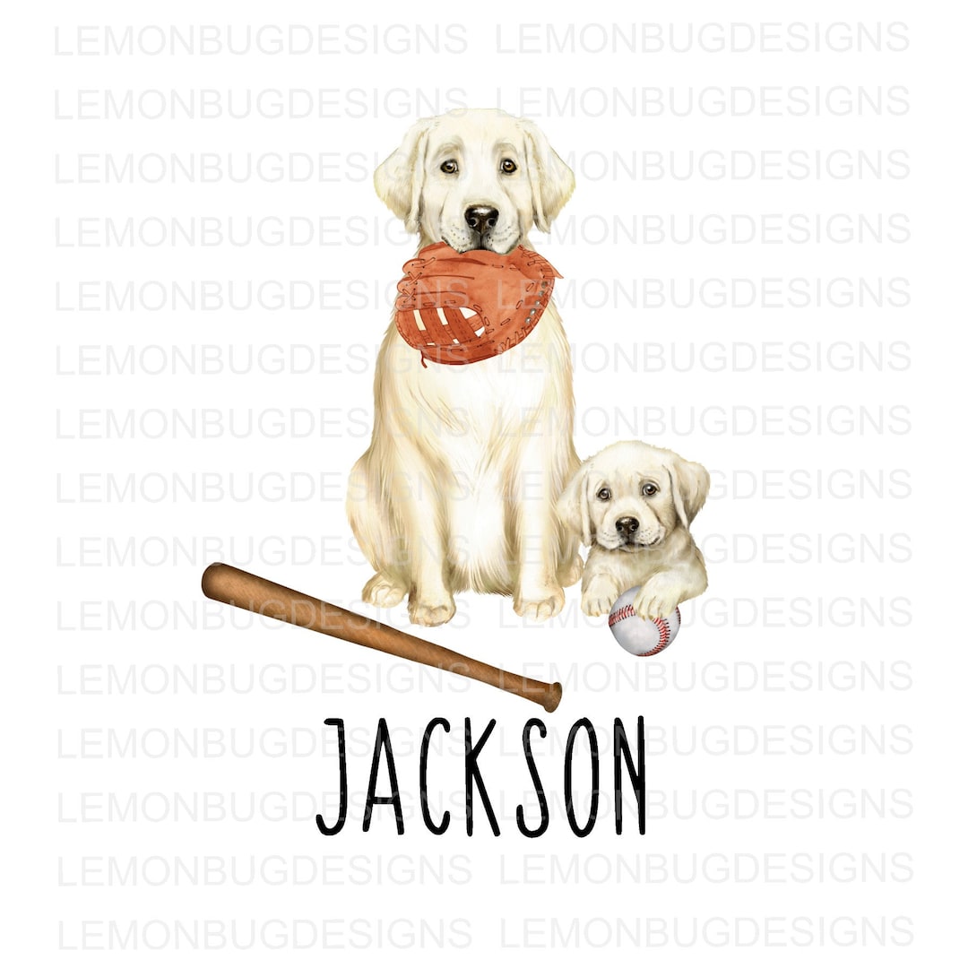 Play Ball PNG Labrador PNG Baseball PNG Digital Download Sublimation ...