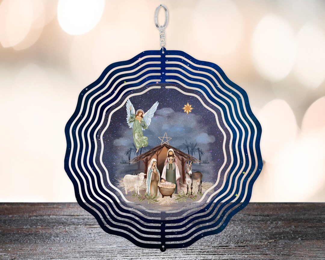 PNG, Peace on Earth, Nativity Spinner, Wind Spinner, Merry Christmas ...