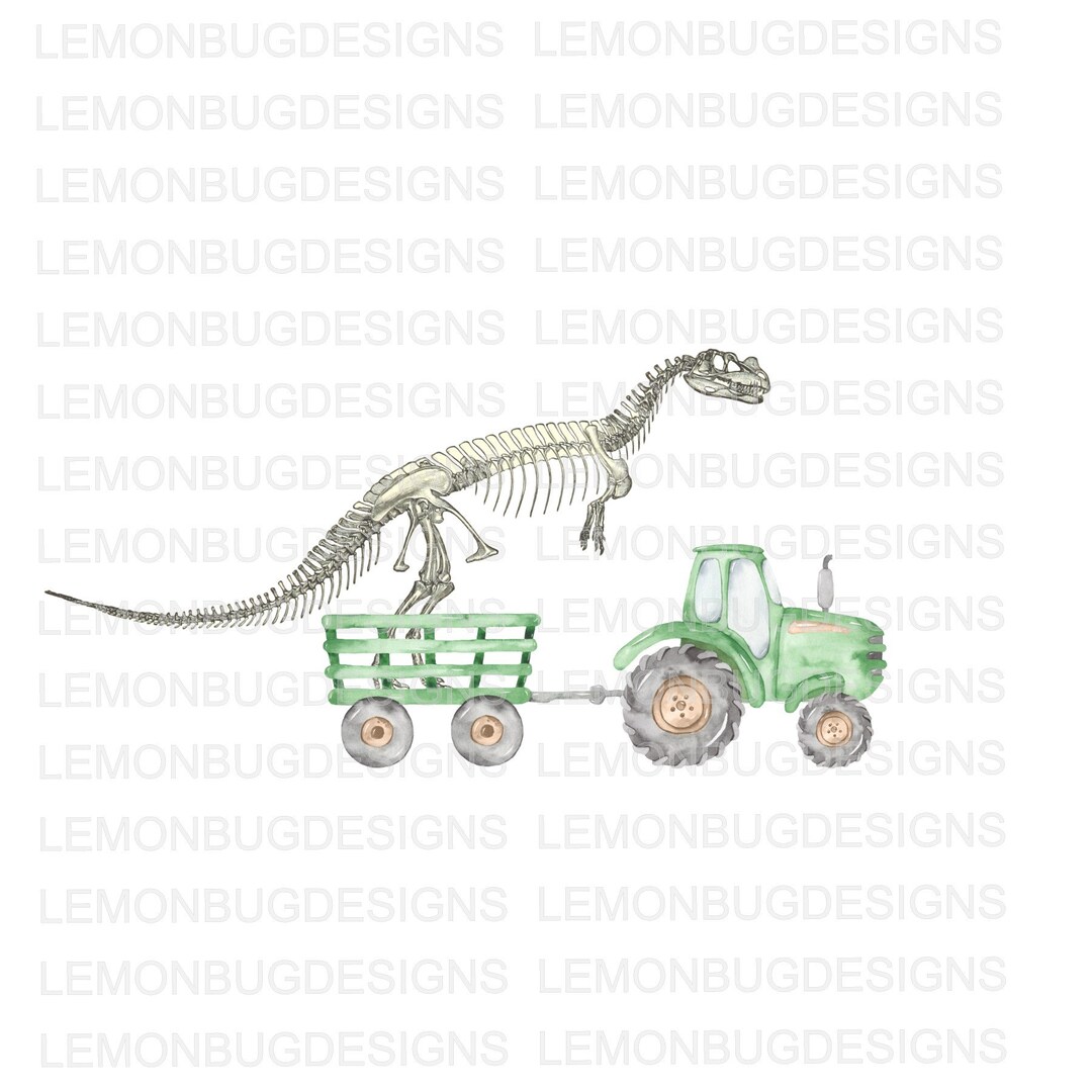 Dinosaur Hauling Tractor PNG | Dino Hunter PNG | Children's PNG ...