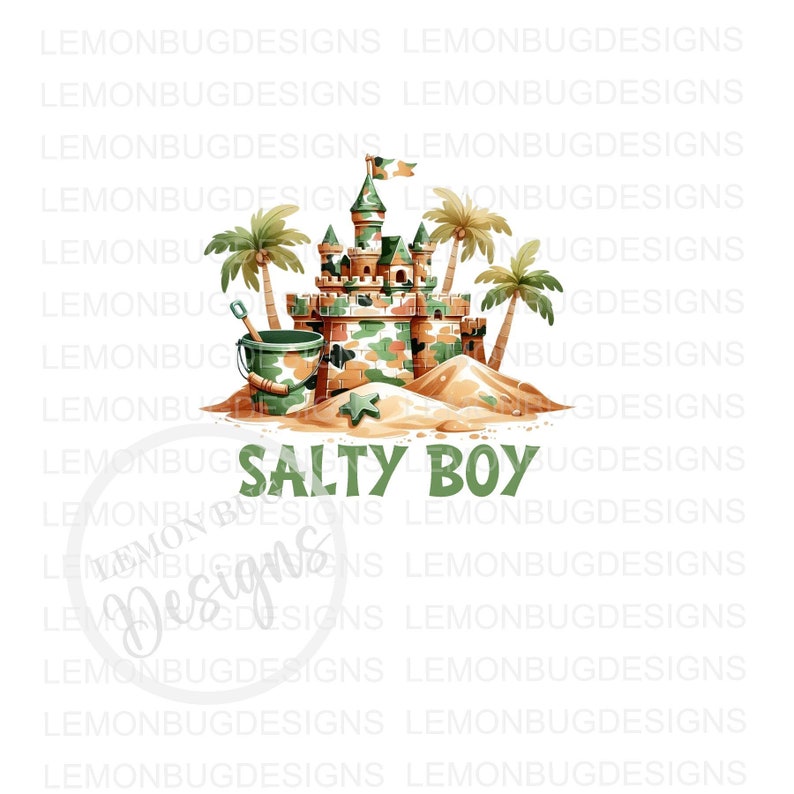 Salty Boy Sandcastle PNG: Beach Theme (digital Download) - Etsy