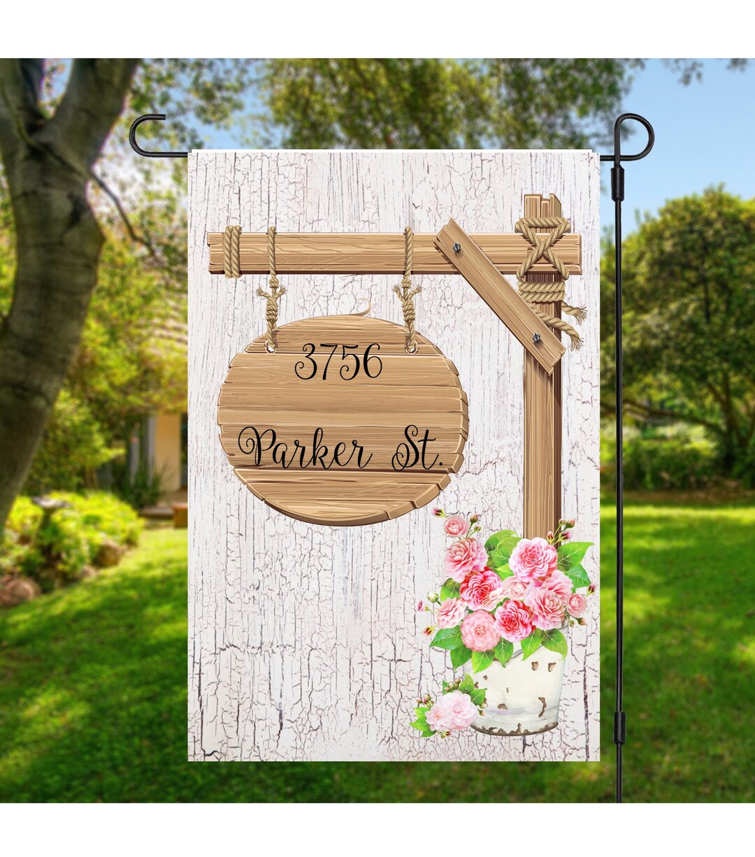 PNG, Blank Sign for Address Garden Flag , Spring Garden Flag ...