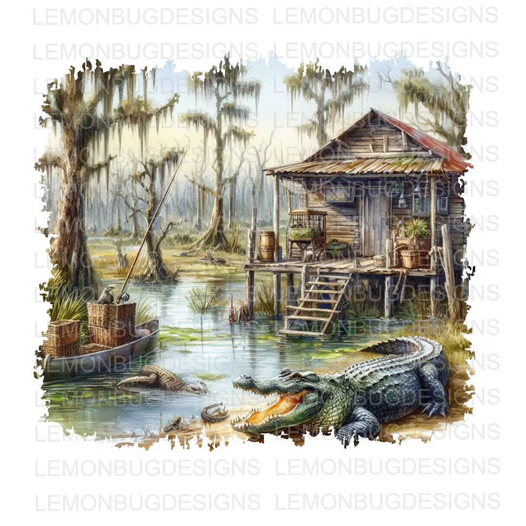 Louisiana Swamp Png, Born on the Bayou Png, Swamp PNG, Louisiana Png ...