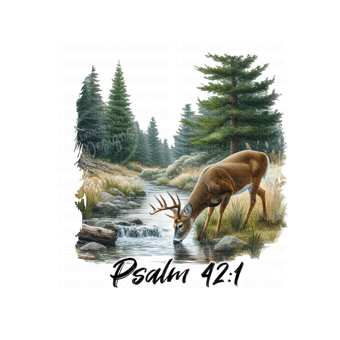 As a Deer Pants for Water, Bible Verse PNG, Jesus PNG, Psalms Png, Deer ...