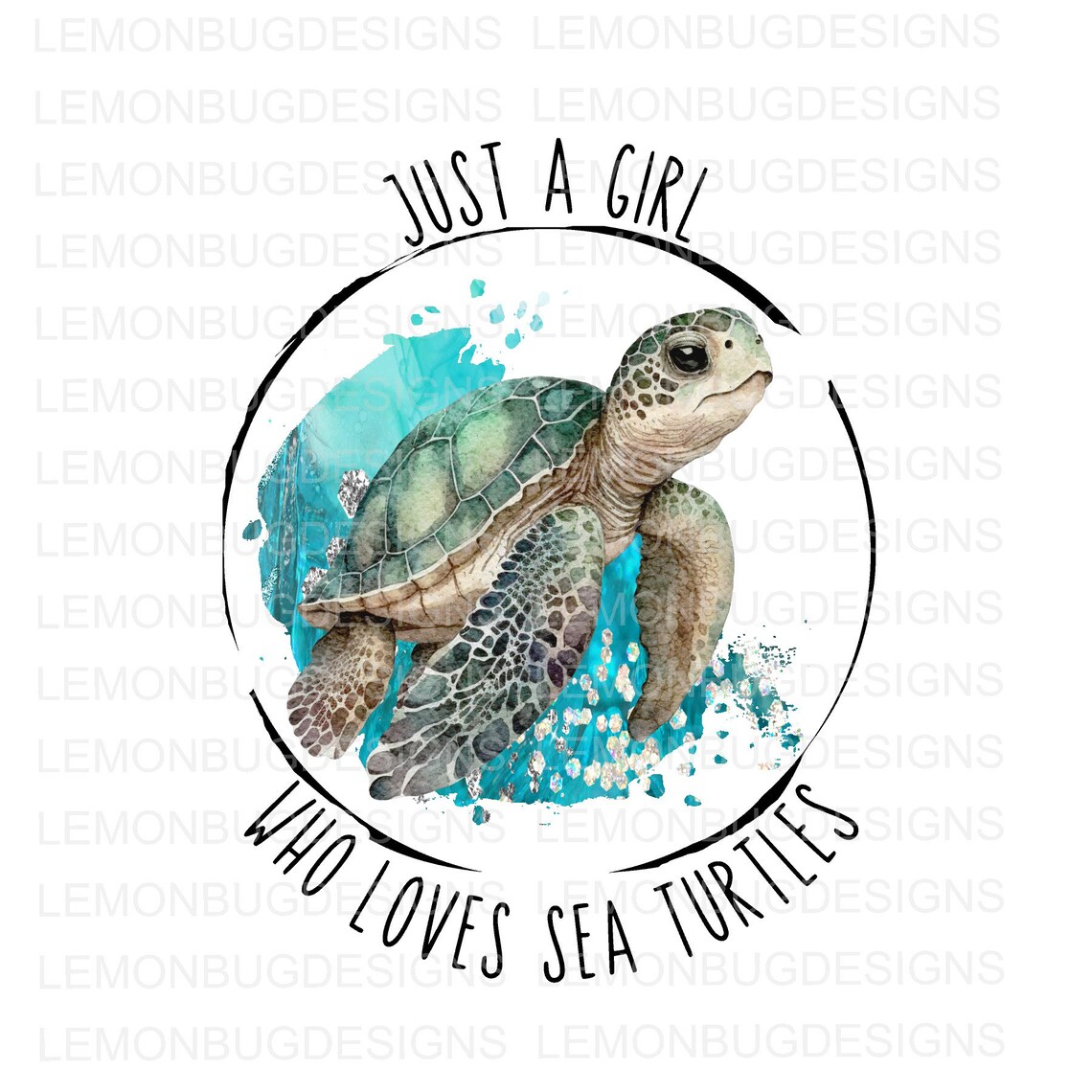 Just a Girl Who Loves Sea Turtles PNG Ocean PNG Sea Turtle - Etsy